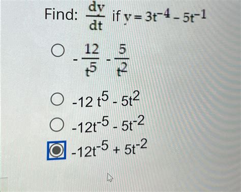 Solved Find Dydt If Chegg Com
