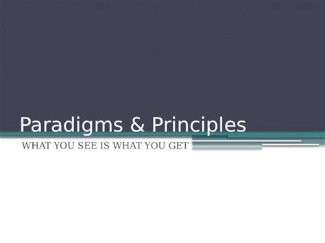 Pptx Paradigms Principles Dokumen Tips