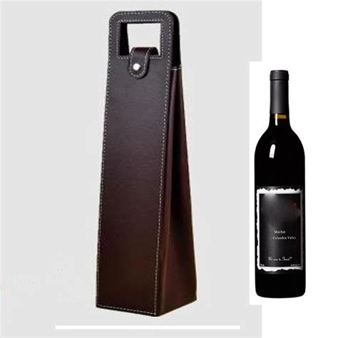 Pu Leather Wine Bottle Carrier Holder T Packaging Bags Buy Wine