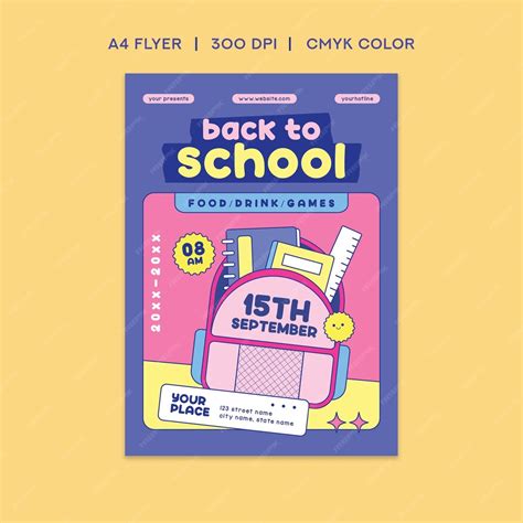 Premium Vector Back To School Flyer Premium Vector Back To School Flyer