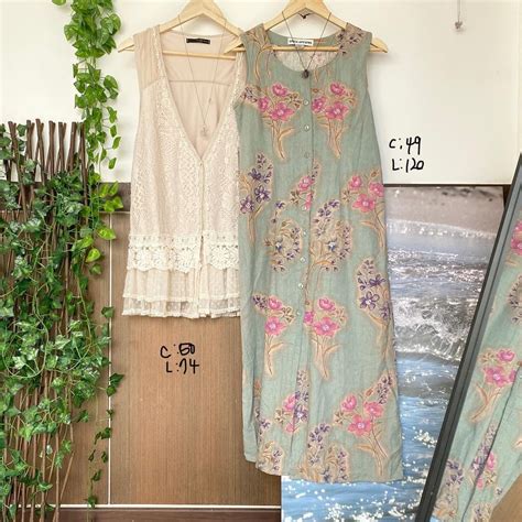 레이스 쉬폰 롱 베스트 히피모리 에스닉 롱 원피스 후루츠패밀리