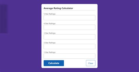 Average Rating Calculator