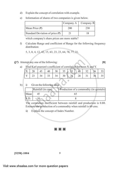 Business Mathematics And Statistics 2017 2018 Bachelor Of Commerce B