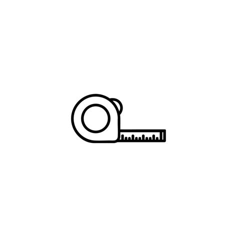 Retractable Measuring Tape Outline Symbol 67329129 Vector Art At Vecteezy