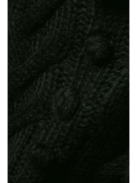 FARM RIO Pom Pom Embellished Cable Knit Turtleneck Sweater Dress NET