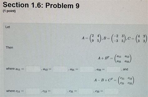 Solved Section 1 6 Problem 9 1 Point Let