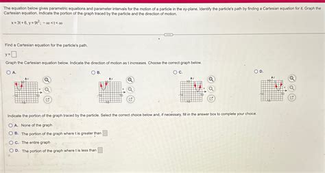 Solved The Equation Below Gives Parametric Equations And Chegg