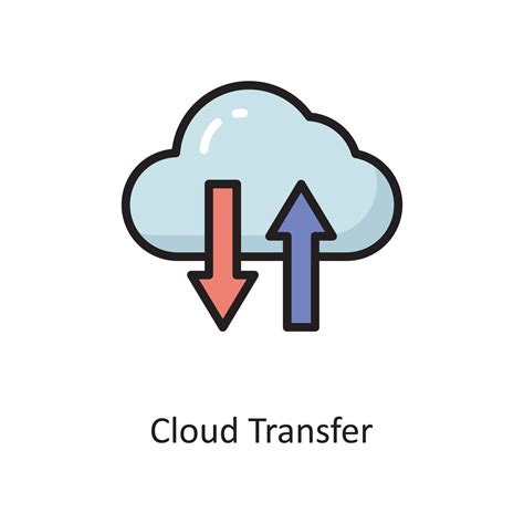 Cloud Transfer Vector Filled Outline Icon Design Illustration Cloud