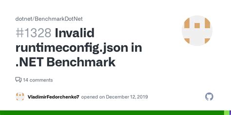 Invalid Runtimeconfig Json In Net Benchmark Issue Dotnet