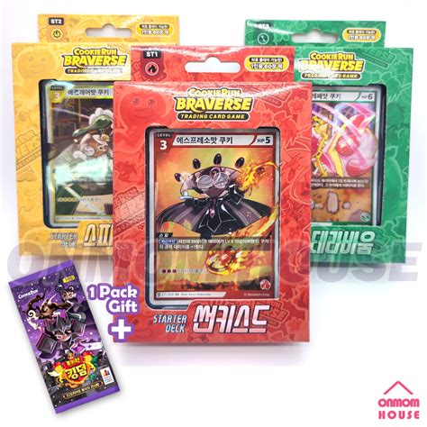 Cookie Run Braverse Tcg Starter Deck 3 Styles Trading Card Game Korean