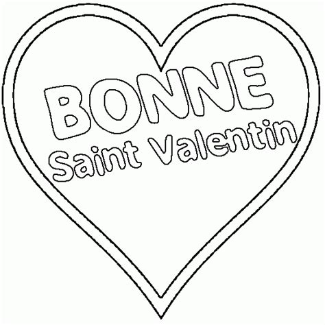 Coloriage d un cœur de la Saint Valentin Coloriages de La Saint
