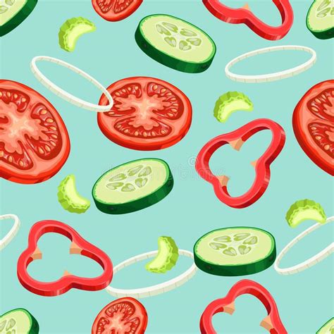 Sliced Cucumber Pattern Stock Illustrations 531 Sliced Cucumber