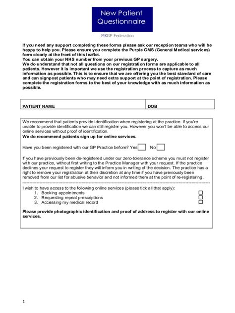 Fillable Online Npmc Patient Registration Form Adult Mk 2020 Fax