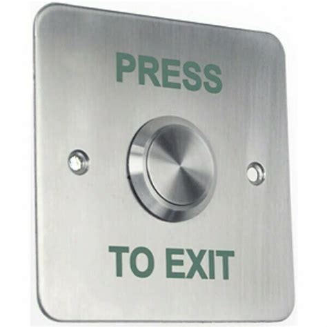 Stainless Exit Button Single Gang Exit