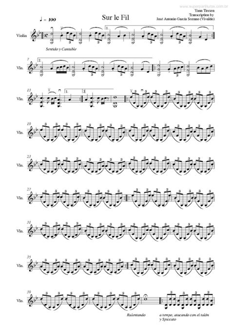 Super Partituras Sur Le Fil v 3 Yann Tiersen Amélie