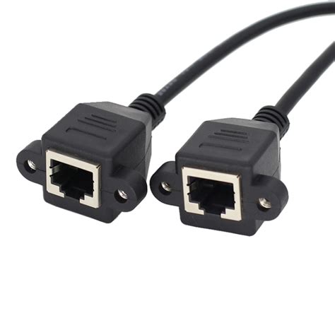 สายตอแลน RJ45 Female to Female พรอมสกรลอค ความยาว 60ซม