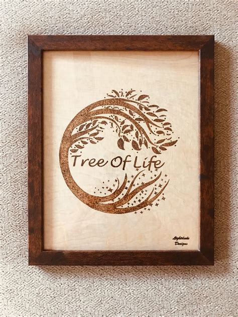 Tree Of Life Wood Burned Picture Art Wood Burning Art Tree Of Life