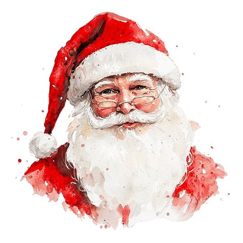 크리스마스 예술작품을 위한 산타클로스의 수채화 산타 클로스 수채화 설화 Png 일러스트 및 이미지 에 대한 무료 다운로드 Pngtree
