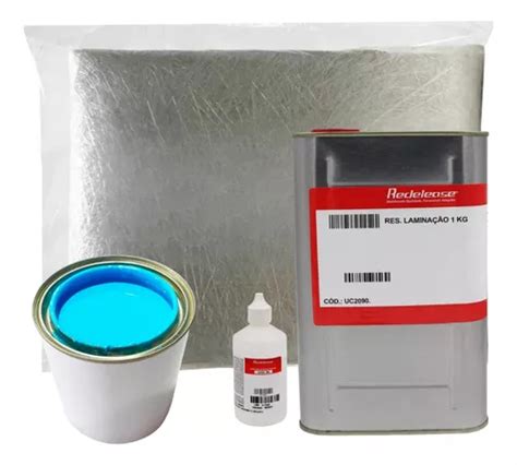 Kit Reparo Manta Fibra De Vidro E Gel Coat Para Piscina Kg