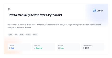 How To Manually Iterate Over A Python List Labex