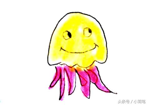 育兒簡筆畫 這8種可愛的水母 寶寶一畫就會 每日頭條