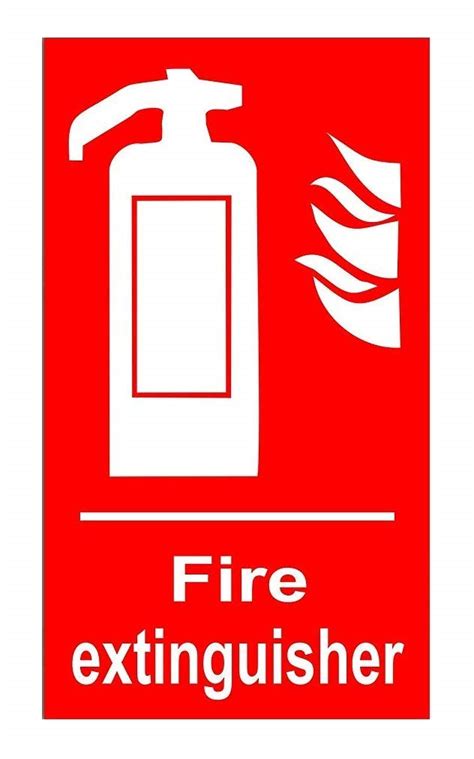 Shivoid Fire Extinguisher Sticker 11 X 23 Cm Pack Of 2