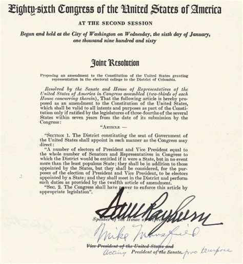 Grand Old Partisan A Republican Senator Introduced The 23rd Amendment