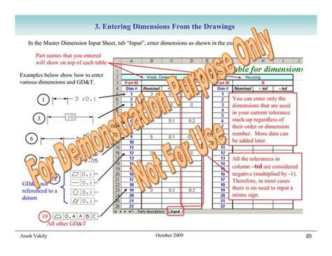 Performing Tolerance Stack Ups Using Automated Excel Calculator By Arash Vakily Pdf 3 D