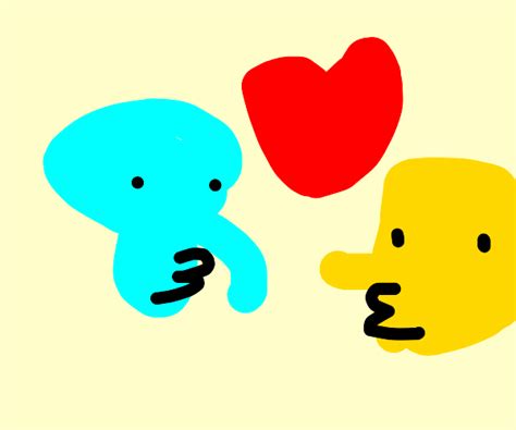 Squidward Eating Spongebob Drawception