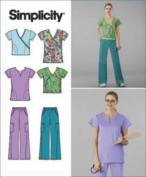 Medical Scrubs Sewing Pattern Scrub Tops And By Patterns4you
