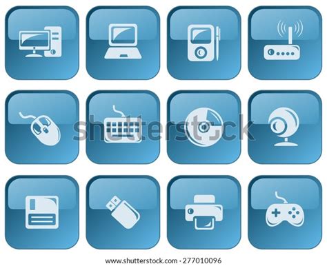 Hardware Button Set Stock Vector Royalty Free 277010096 Shutterstock