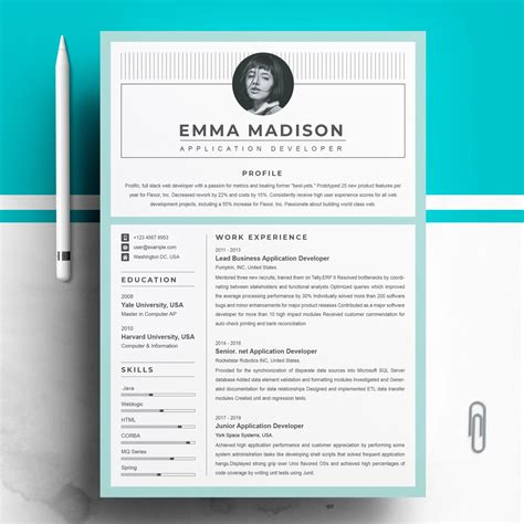 App Developer Resume Cv Template Masterbundles