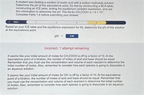Solved This Information To Determine The PH The Ka For Chegg Com