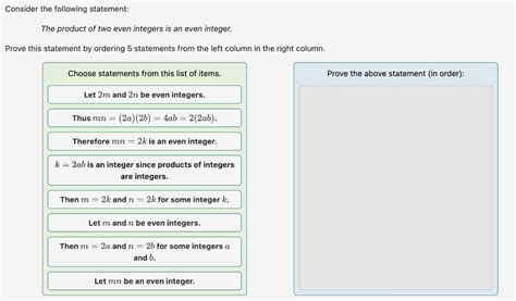 Solved Consider The Following Statement The Product Of Two Chegg Com