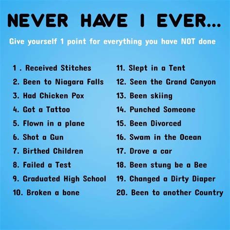 Never Have I Ever Questions Printable Printable Word Searches