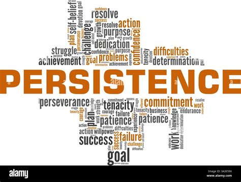 Persistence Vector Illustration Word Cloud Isolated On White Background