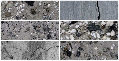 Texture Set Of Old Cracked Concrete Walls Rough Gray Concrete Surfaces