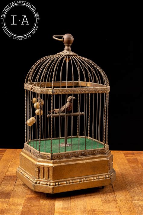 19th Century Functioning Singing Bird Automaton Industrial Artifacts