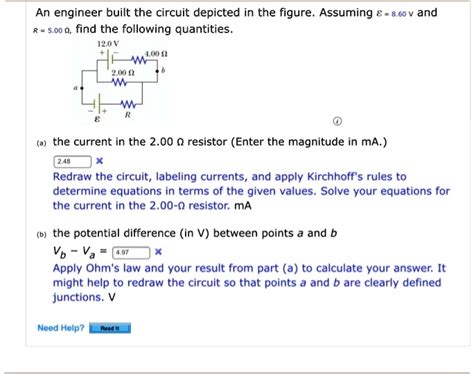 SOLVED An Engineer Built The Circuit Depicted In The Figure Assuming