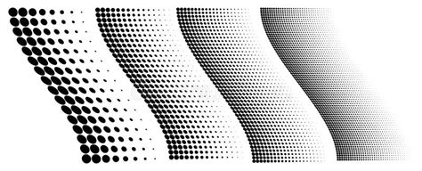 Halftone Wave Pattern Horizontal Background Using Halftone Wavy Dots Texture Stock Vector