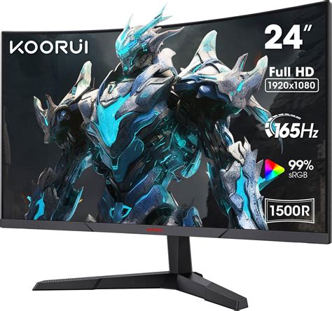 Koorui 24 Fhd 1080p Curved Va Gaming Monitor 165hz Refresh Rate 1ms