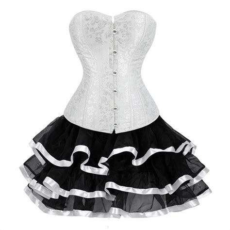 036 Red 3 Overbust Corset Dress Tutu Skirt Showgirl Dance Costume Red