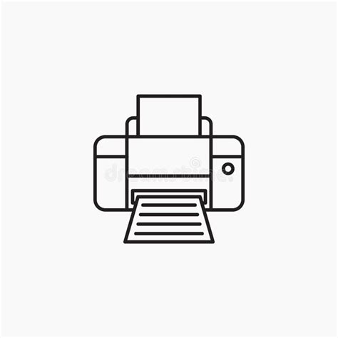 Printline In Thin Line Black Color Flat Simple Vector Symbols