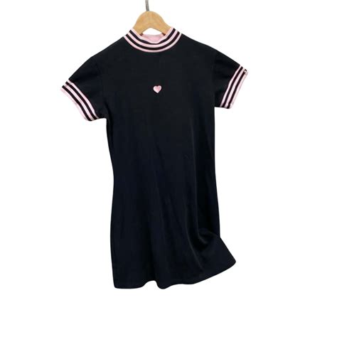Lazy Oaf Womens Size M Short Sleeve Dress Black