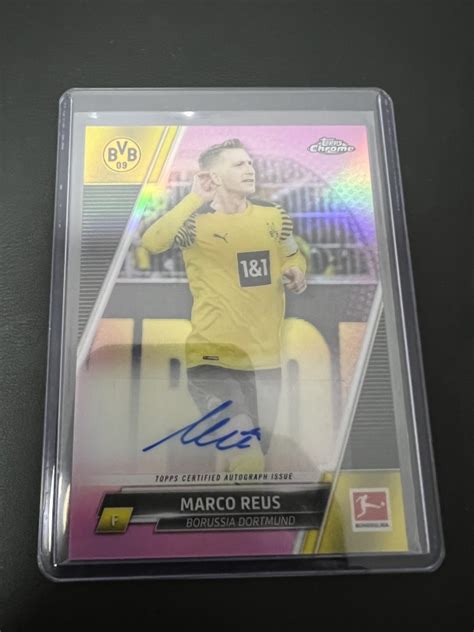 2022 Topps Chrome Marco Reus 德甲 马尔科 罗伊斯 小火箭 签字 粉折 0375编 大比例 折射 多特蒙德 实卡