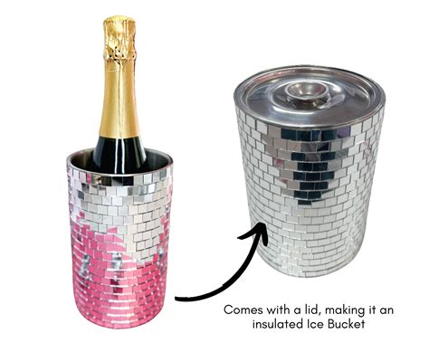 Disco Ball Wine Cooler 21st Birthday T For Her Disco Ball Etsy