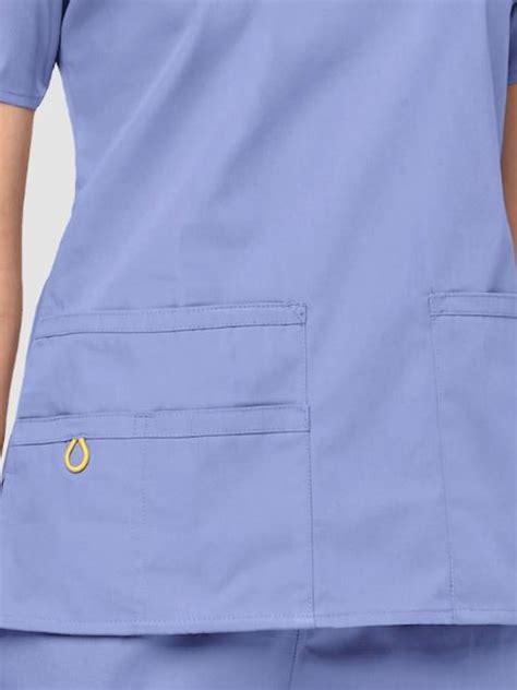 Wonderwink Origins Womens Bravo V Neck Scrub Top Ceil Blue Scrub