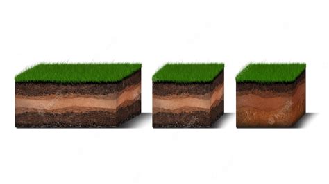 Premium Photo Isometric Soil Layers Diagram Cross Section Of Green
