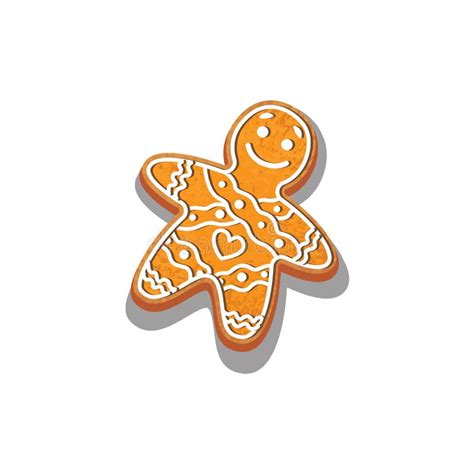 Vector De La Galleta Del Hombre De Pan De Jengibre Aislado Ilustración