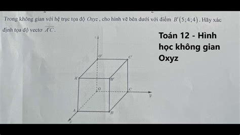 Trong Không Gian Với Hệ Trục Tọa độ Oxyz Cho Hai điểm Và Véc Tơ Xác
